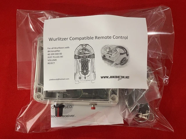 WURLITZER JUKEBOX WIRELESS Remote Control volume & Reject, Cd/Vinyl ...