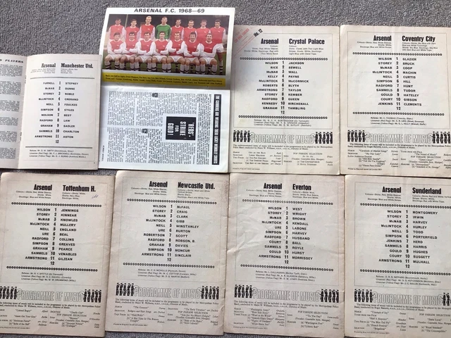 ARSENAL PROGRAMMES 1967-70 £5.43 - PicClick UK