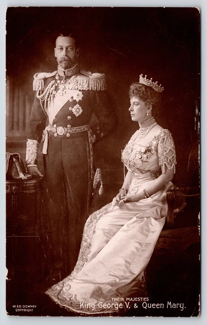 BRITISH ROYALTY~KING GEORGE V~Queen Mary~Full Length Portraits~1912 ...