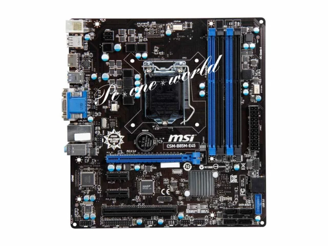 MSI CSM-B85M-E45 MOTHERBOARD Intel B85 LGA 1150 DDR3 DIMM USB3.0 SATA DVI M-ATX EUR 62,11 ...