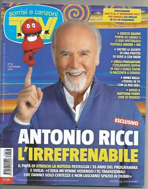 RIVISTA SETTIMANALE-SORRISI E Canzoni Tv-N.46-7 Novembre 2023-Antonio Ricci EUR 2,00 - PicClick IT