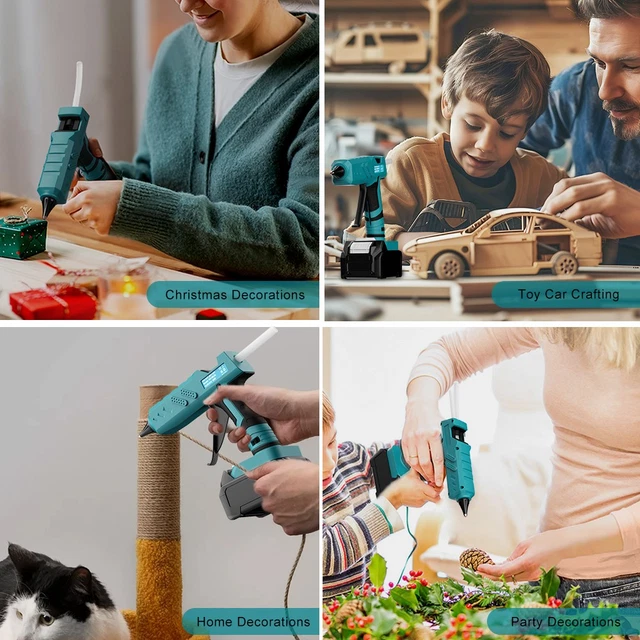 CORDLESS ELECTRIC HOT Melt Glue Gun & 10X Glue Sticks Set For Makita ...