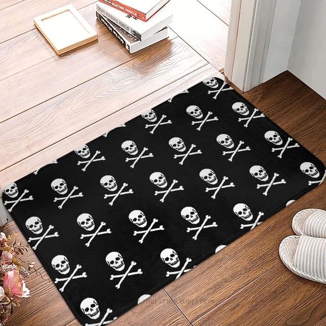 SKELETON SKULL BONE Kitchen Carpet Bedroom Mat Entrance Door Doormat ...