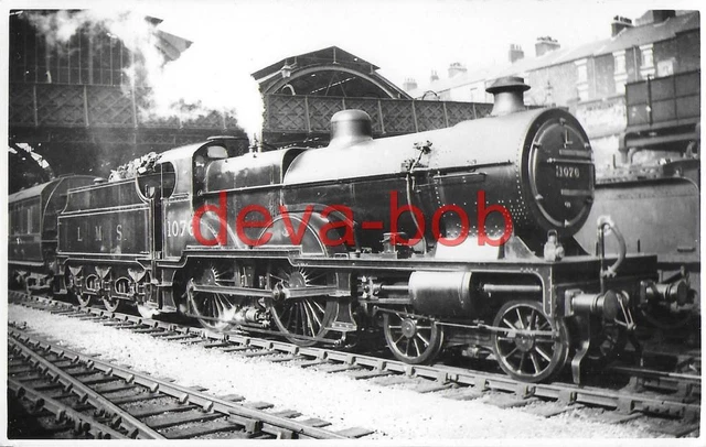RAILWAY PHOTO LMS 4P 1076 Sheffield Midland Fowler Compound 4-4-0 Loco ...
