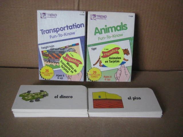 TREND FLASH CARDS (Spanish) MIXED Lot $31.99 - PicClick