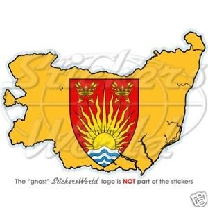 SUFFOLK COUNTY MAP-FLAG, Ipswich English Bumper Decal Sticker $6.45 ...