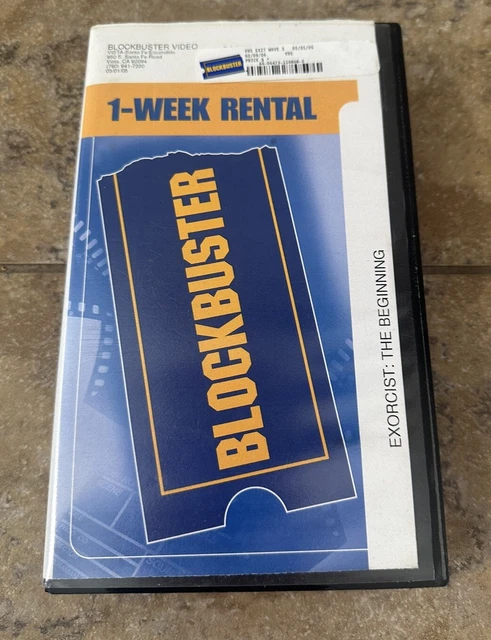 BLOCKBUSTER VIDEO ATLANTA VHS Plastic Clamshell Case& Tape-EXORIST THE ...