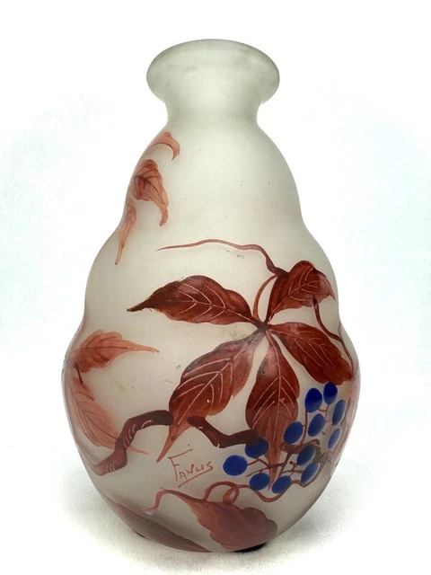 FANUS - VASE à décor des vignes vierges EUR 140,00 - PicClick FR