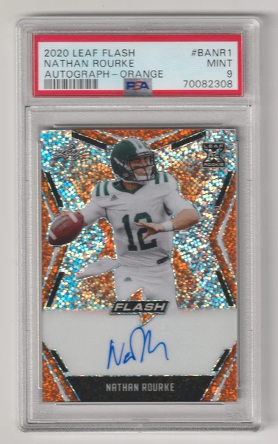 2020 LEAF FLASH Nathan Rourke Autograph Orange BA-NR1 Pre Rookie 2/10 ...