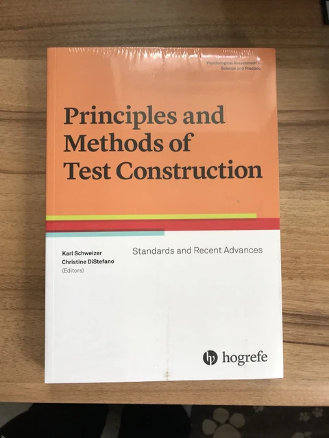 PRINCIPLES AND METHODS of Test Construction: Standards and Recent ...
