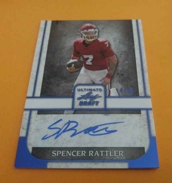 2022 SPENCER RATTLER Leaf Ultimate Draft BLUE AUTO ROOKIE South ...