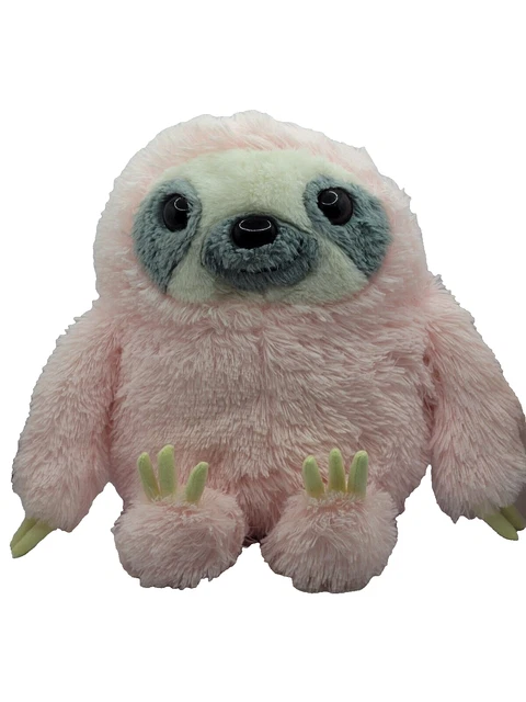 PEACOCKS PINK SLOTH 12"Plush Cuddly Soft Toy Teddy Cushion Pink Sloth £ ...