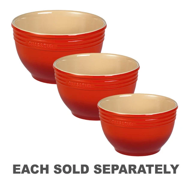 CHASSEUR EASY TO Clean La Cuisson Mixing Bowl Red Made From Quality ...