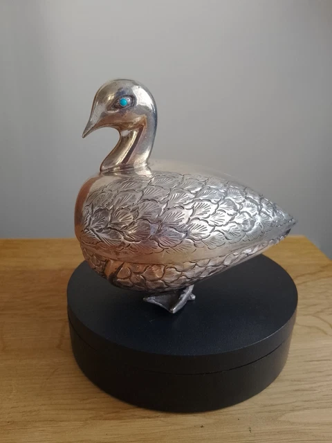 ANTIQUE EGYPTIAN SOLID Silver Persian Bird - 209g As Found £234.70 ...