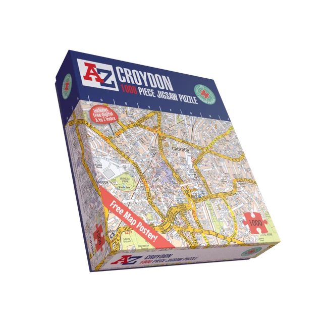 GREAT BRITAIN A-Z Map of Croydon 1000 Piece Jigsaw Puzzle Exclusive ...