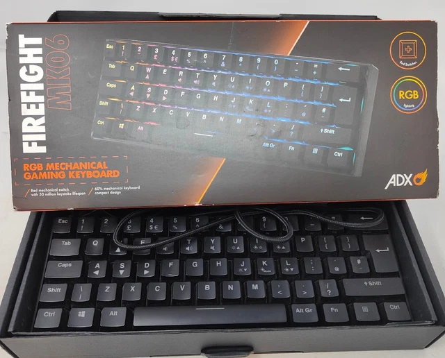 ADX FIREFIGHT MK06 Rgb Mechanical Gaming Keyboard - Black £13.74 ...
