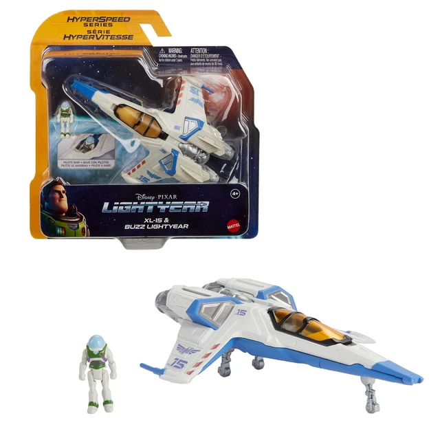 DISNEY PIXAR LIGHTYEAR Hyperspeed Series XL-15 Spaceship & Buzz ...