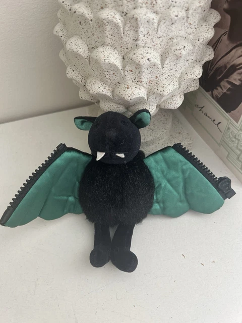 JELLYCAT ZIPPY ZAPPY Batty Bat 1999 - Black & Green Vintage Bat 5 ...