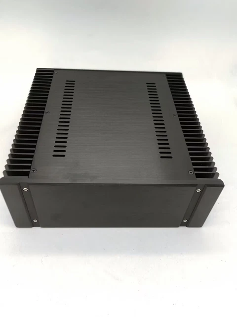 BLACK ALUMINUM CLASS A Amplifier DIY Chassis Both Sides Heatsink Power AMP Case £93.60 - PicClick UK