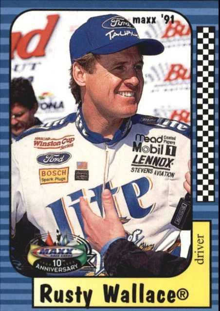 1998 MAXX 10TH Anniversary #101 Rusty Wallace - Neuf dans son emballage ...