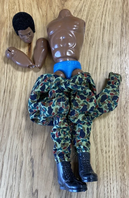 VINTAGE GI JOE 1975 Lifelike Muscle Body African American Action Figure ...