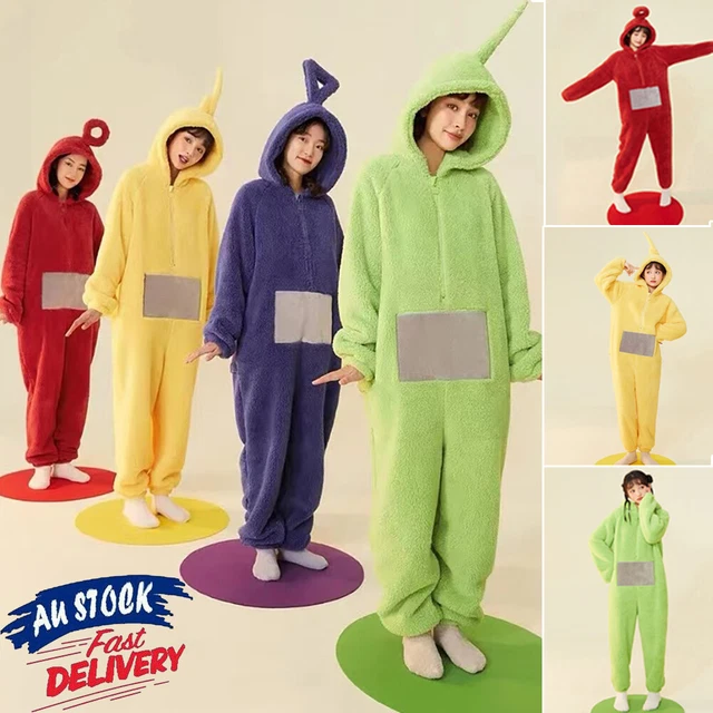 TELETUBBIES ONESIE COSTUME Kigurumi Pajamas Party Sports Day Book Week ...