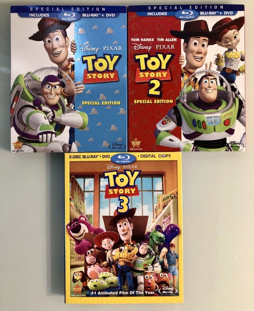 DISNEY PIXAR TOY Story 1 2 3 Special Edition ( Blu Ray + DVD ) W ...