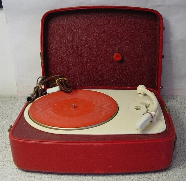 PHILIPS AG2117 SUITCASE Record Player VINTAGE Turntable 50s 1950s ...