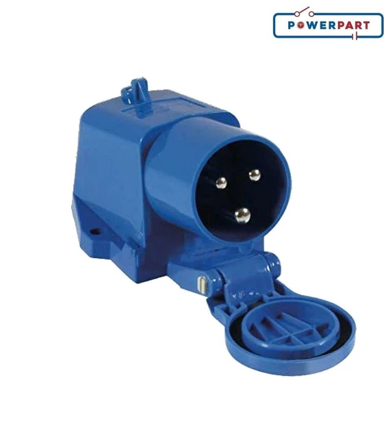 CARAVAN MAINS 240V Inlet Surface Mounted Plug Angled Motorhome 16A £9. ...