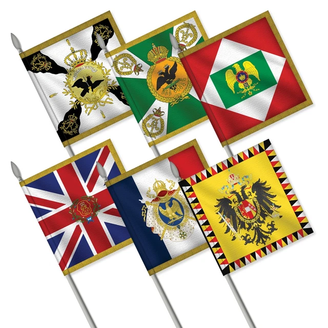 6 X FLAGS Napoleonic Battle Banners Collection (1:32 Scale) Britains ...