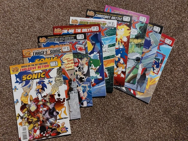 9 SONIC X Comic Book Issues - #11, 23-25, 28, 29 & 38-40 - Archie ...