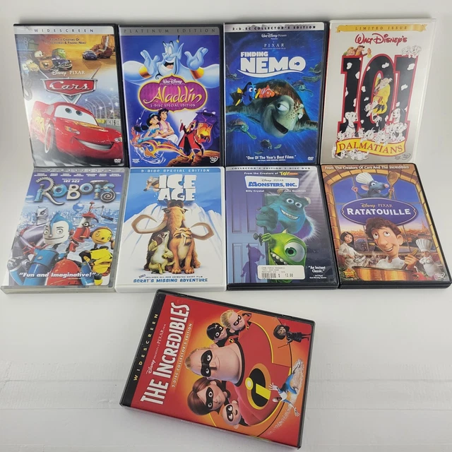 Disney Pixar Dreamworks Lot Of 9 Dvd Monsters Inc Incredibles Ice Age Cars £926 Picclick Uk