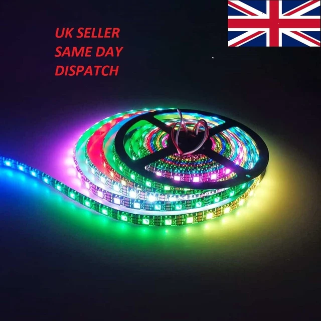 WS2812B 5050 LED RGB strip and WLED ESP8266 NodeMcu wifi 5M 300 LEDs ...