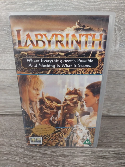 LABYRINTH, VHS VIDEO 2002, Cert U Movie Jim Henson David Bowie ...