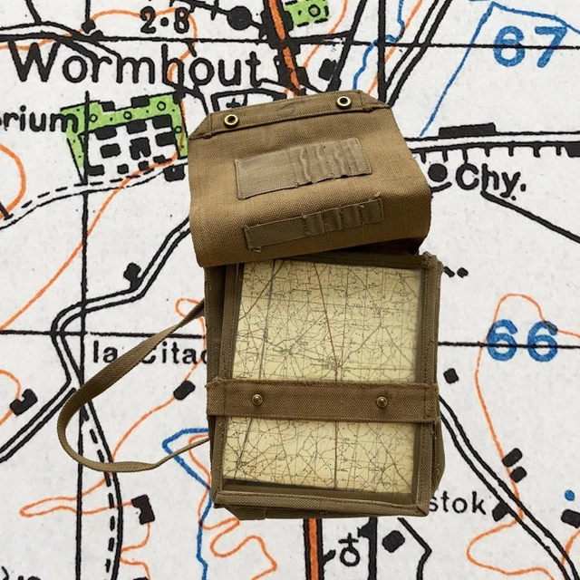 WW2 BRITISH EXTENDED Map Case With Wormhout Map - Dunkirk BEF German SS ...