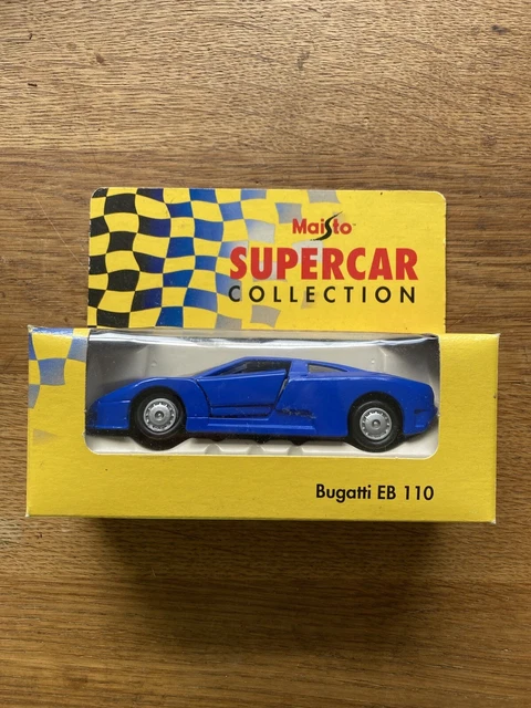 MAISTO SUPERCAR COLLECTION BUGATTI EB110 in BLU MODELLO PRESSOFUSO IN ...