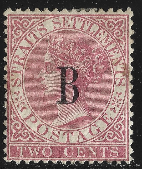 BRITISH MALAYA STRAITS Settlements Bangkok B Siam QV 1883 2c mint $15. ...