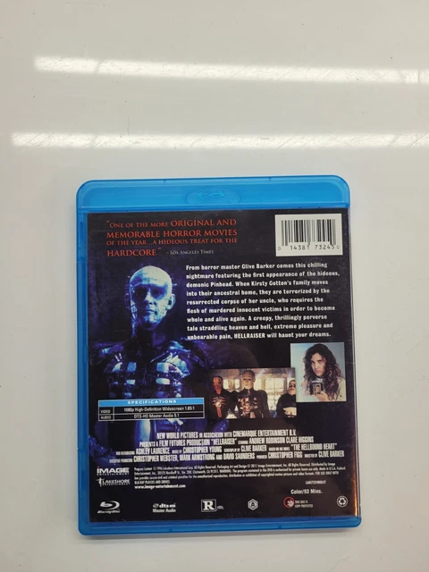 HELLRAISER (BLU-RAY, 2011) Image Entertainment 1987 Midnight Madness Series *FV1 $9.99 - PicClick CA