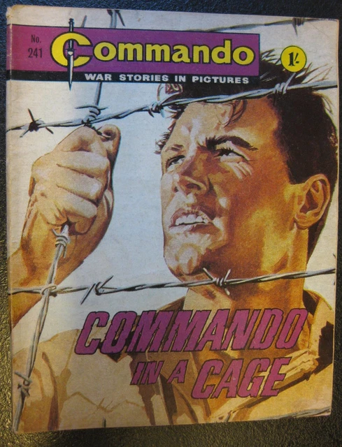 COMMANDO COMIC NO. 241 "Commando in a Cage" 1966 £1.13 - PicClick UK