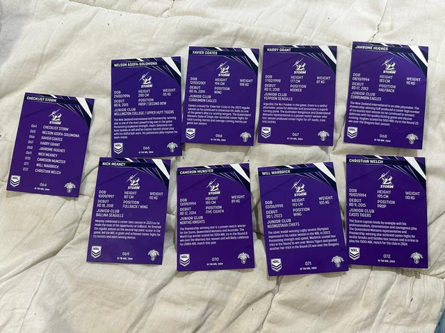 SIGNED MELBOURNE STORM 2024 NRL Traders Full Base Set Cards £43.68 ...