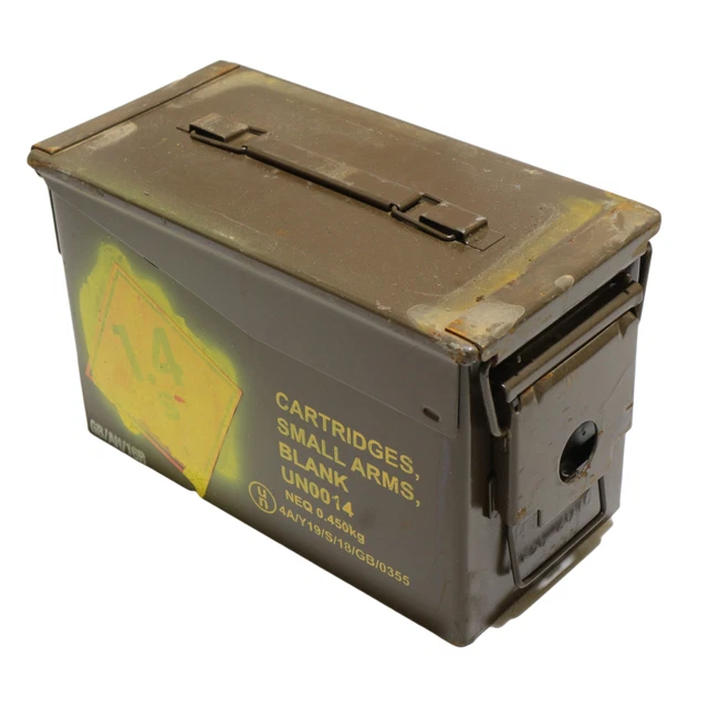 BRITISH ARMY AMMUNITION ammo box 50 cal military storage tools Brown £ ...