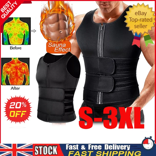 MEN WOMEN SAUNA Thermo Sweating Waist Trainer Vest Suit Body Shaper ...