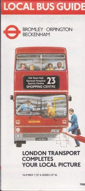 LONDON TRANSPORT BUS Map Bromley 1988 £3.00 - PicClick UK
