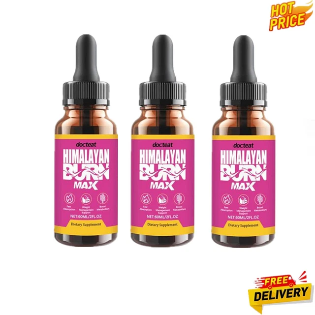 HIMALAYAN BURN MAX Advanced Liquid Drop Supplement 60ML / 2 FL.OZ 3PACK ...