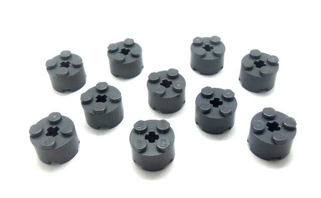 LEGO X10 DARK GREY 2x2 ROUND BRICK CYLINDER AXLE £1.90 - PicClick UK
