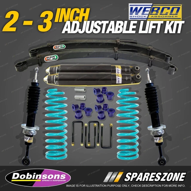 2&-3& ADJUSTABLE LIFT Kit Dobinsons Coil EFS Leaf for Toyota Hilux ...