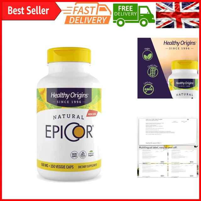 NATURAL EPICOR FERMENTED Yeast Capsules - 500mg, , Non-GMO, Gluten-Free ...