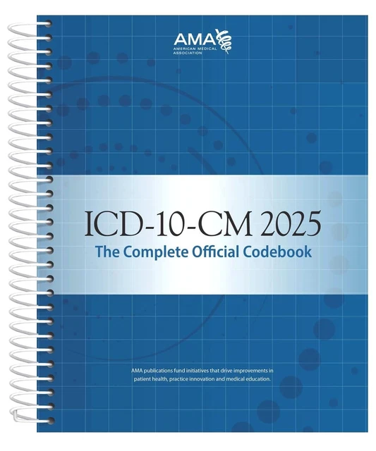 ICD-10-CM 2025: COMPLETE Official Codebook £78.48 - PicClick UK