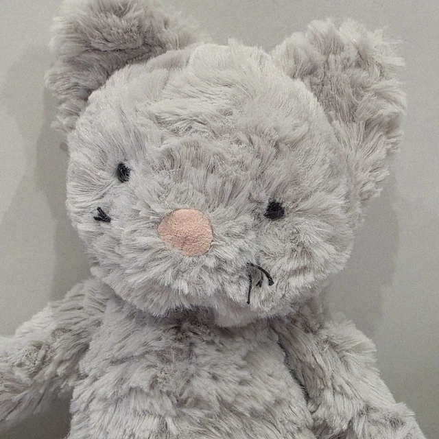 JELLYCAT SQUIGGLE IGGLE Mumble Silver Kitten Cat ( With Whiskers) Kitty ...
