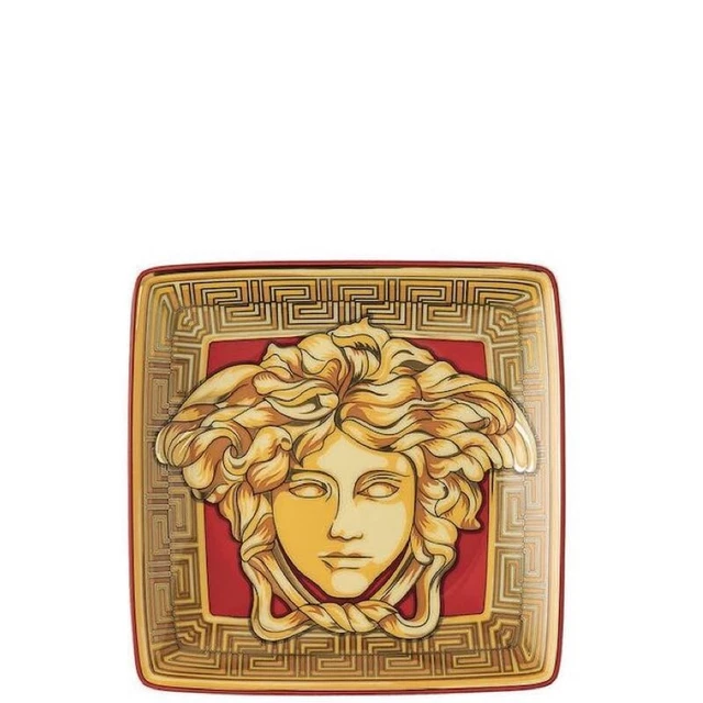 VERSACE, MEDUSA AMPLIFIED Golden Coin, Coppetta Quadrata 12cm ...